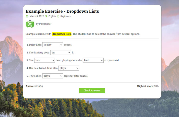 PolyTripper - FAQ - Exercises Tutorial