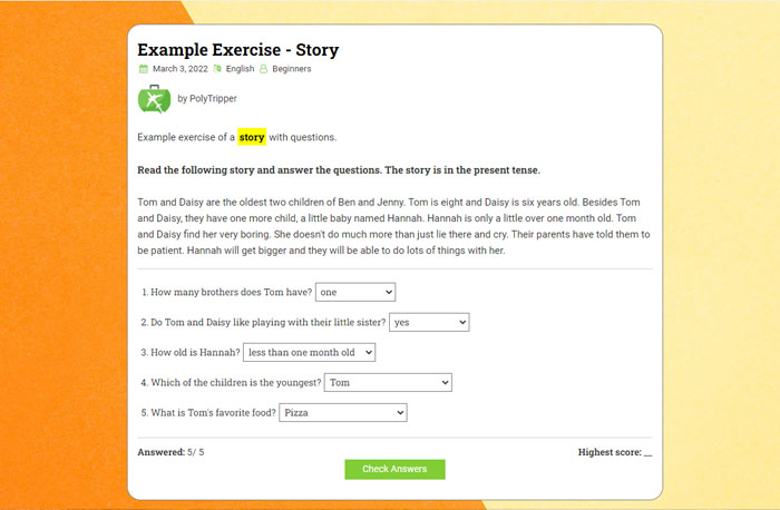PolyTripper - FAQ - Exercises Tutorial
