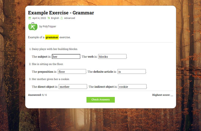 PolyTripper - FAQ - Exercises Tutorial