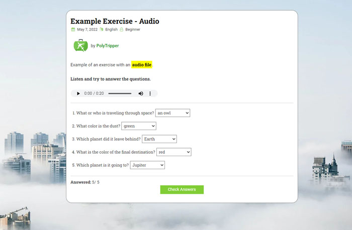 PolyTripper - FAQ - Exercises Tutorial