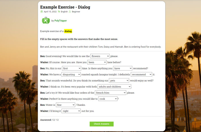 PolyTripper - FAQ - Exercises Tutorial